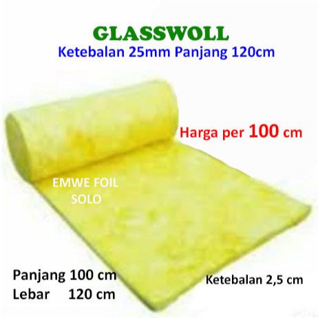 Jual 100cm Lebar 120cm Glasswool peredam panas suara gasbul knalpot ...