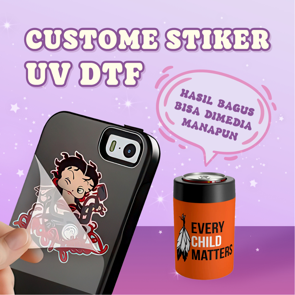 Jual [PREMIUM] Cetak Stiker UV DTF | Sticker UV Decal Kering | Sticker ...