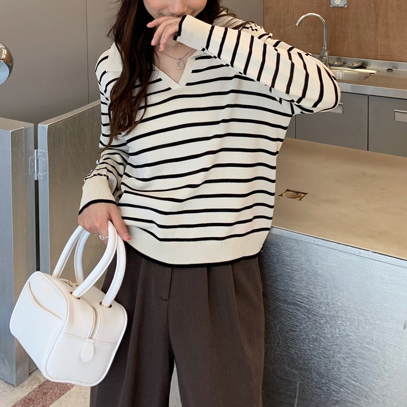 Jual YIYI GIRL Rajut Crop Wanita Kotak Kotak Lengan Panjang Blouse korean style | Shopee Indonesia