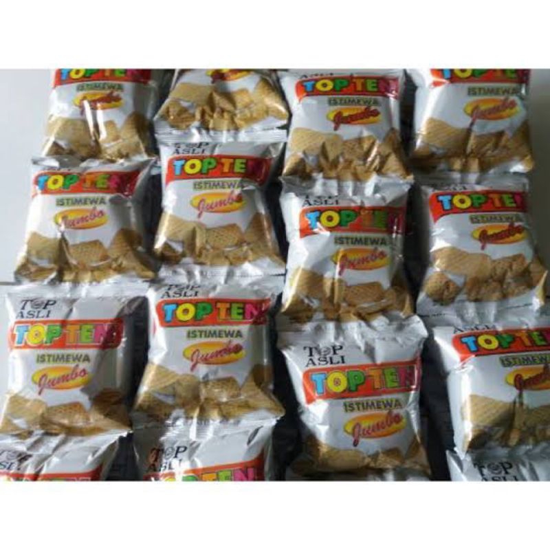 Jual SNACK JADUL TOP TEN ISTIMEWA JUMBO KEMASAN 1 RENCENG ISI 10 PCS ...