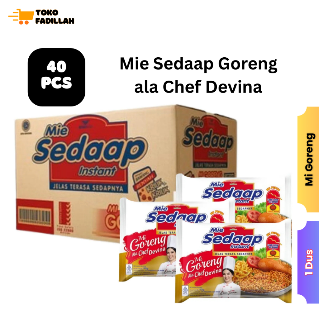 Jual Mie Sedaap Goreng Ala Chef Devina 93g x 40 Pcs (1 Dus) | Shopee ...