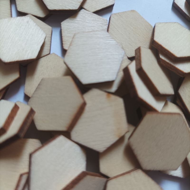 Jual (BACA SBLM ORDER) Wooden Hexagonal (10pcs) | Shopee Indonesia