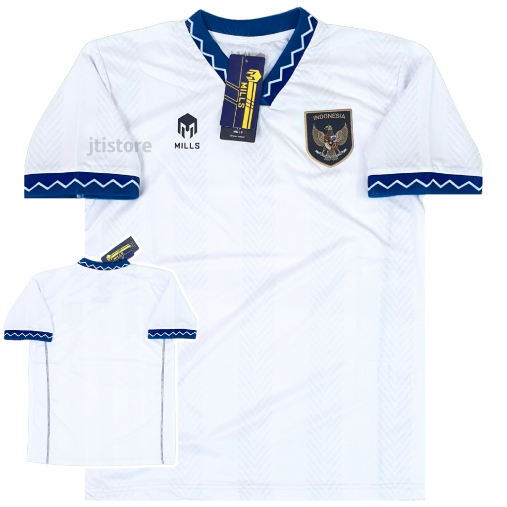 Jual Jersey Timnas Indonesia Mills 2023 2024 Away Baju Bola Indo Putih ...