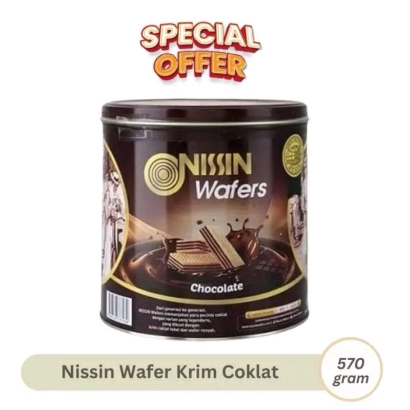 Jual Nisin Wafer Coklat kaleng 570g full | Shopee Indonesia