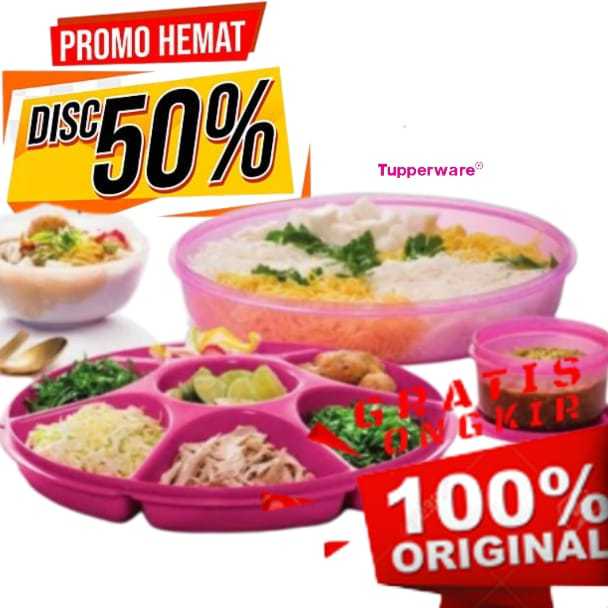 Jual Tupperware Large Serving Center Jumbo Tempat Saji Makan Wadah Cemilan Party Kado Hadiah ...