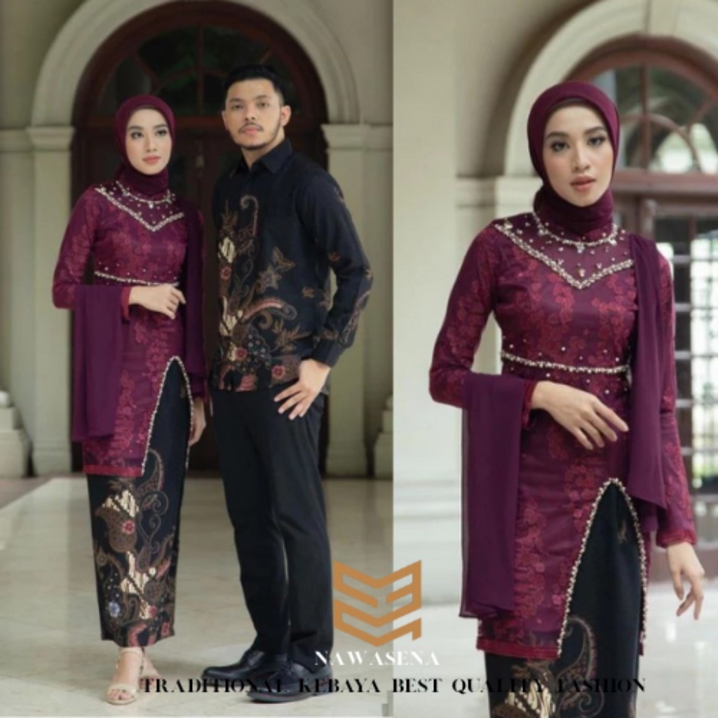 Jual Kebaya Couple Set Kebaya Couple Modern Kebaya Wisuda Lamaran Baju ...