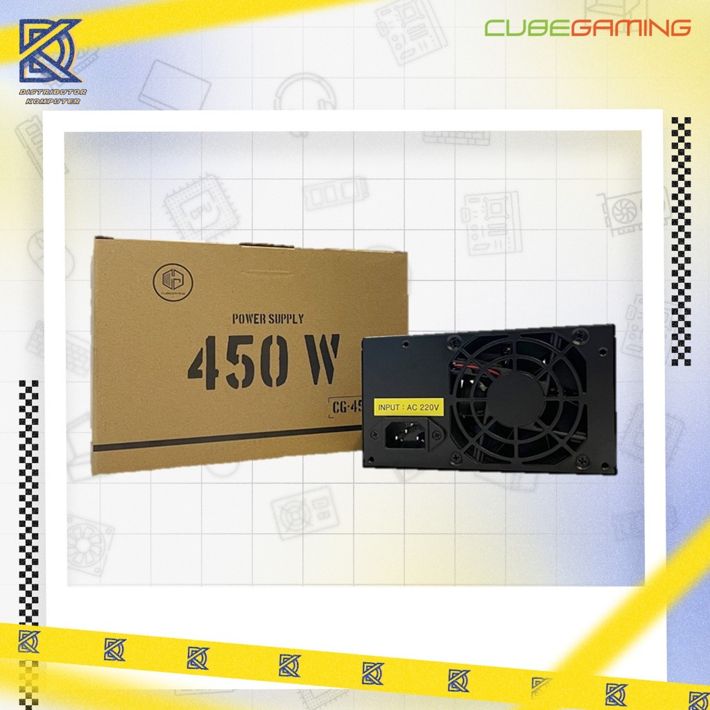 Jual CUBE GAMING Power Supply CG-450 450W - Efficiency Up To 80% / PSU ...