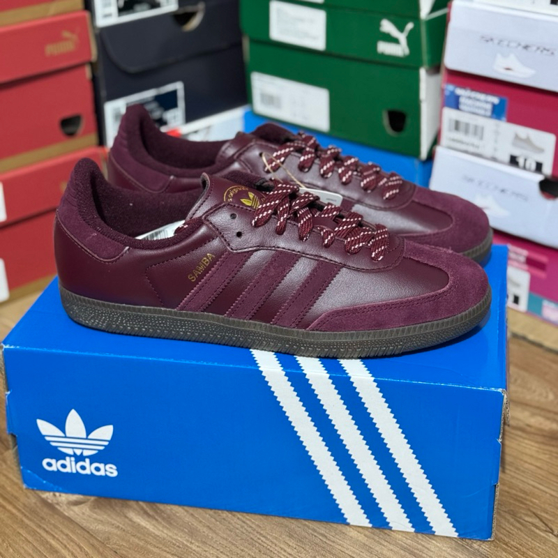 Jual Adidas Samba OG SUMATRA Maroon JR9445 | Shopee Indonesia