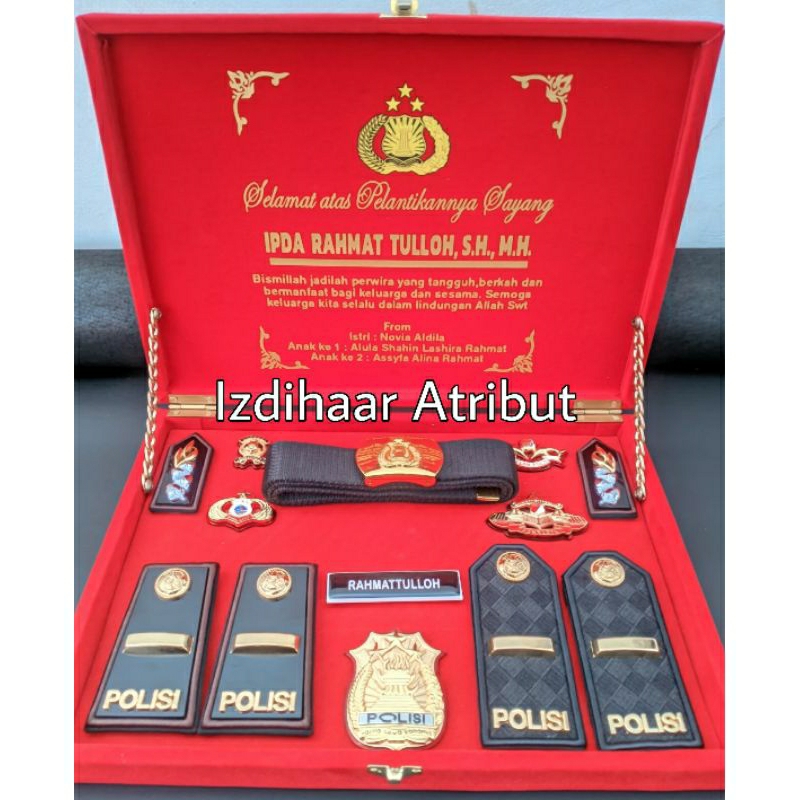 Jual PANGKAT POLISI IPDA PDH PDU SET BOX CUSTOM UCAPAN PANGKAT SATU SET ...