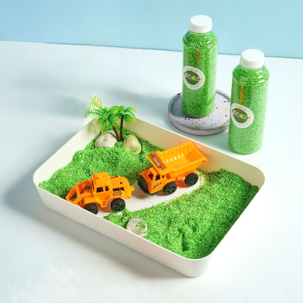 Jual Mainan edukasi sensory play tactile edible grass rumput sensory ...