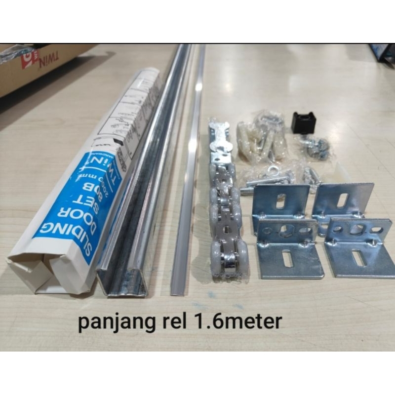 Jual Rel pintu geser / rel pintu sliding Twin 1.6mtr 1.8mtr 2mtr / rel pintu gantung galvanis ...