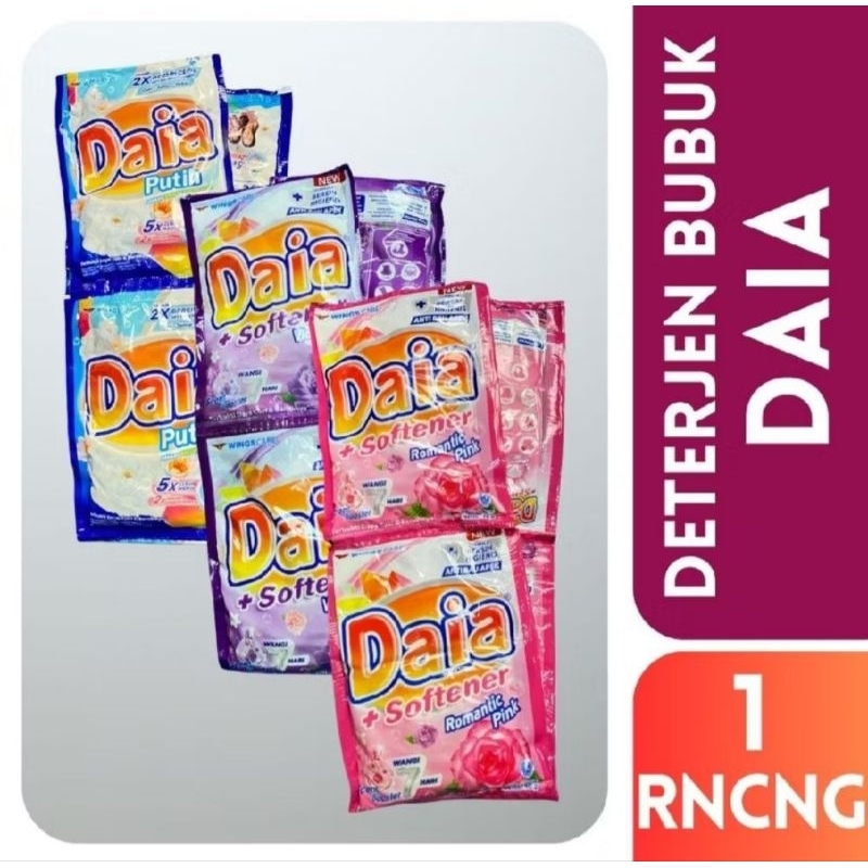 Jual DAIA Deterjen Bubuk 1 Renceng ( 6 Sachet ) | Shopee Indonesia