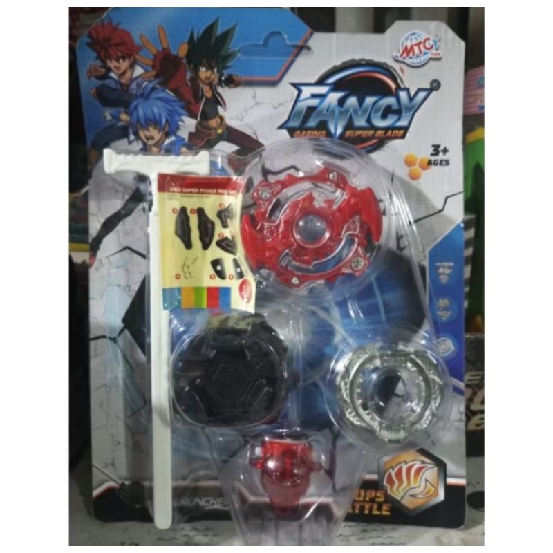 Jual Mainan anak fancy gasing tarik super Blade besi plastik keren ...