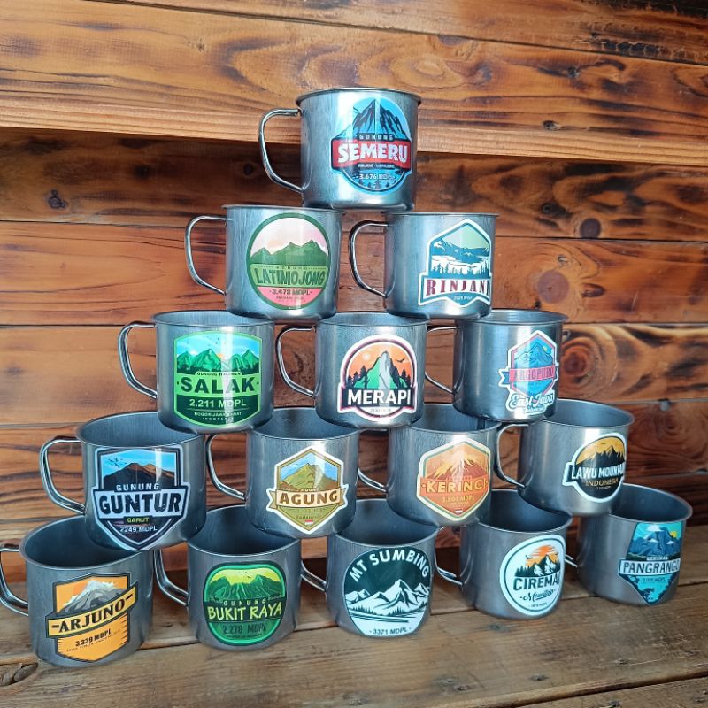 Jual gelas stainles/gelas gunung/mug | Shopee Indonesia