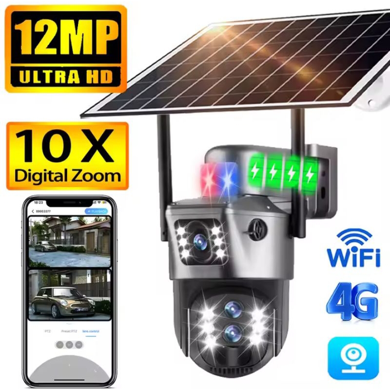 Jual New Cctv simcard 4G Outdoor Dual camera panel Surya App v380pro ...