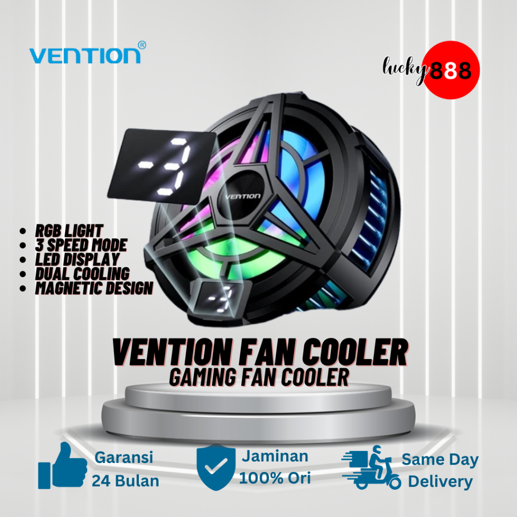 Jual Vention Fan Cooler Hp Gaming Magnetic 10°C RGB Light 5000 RPM ...