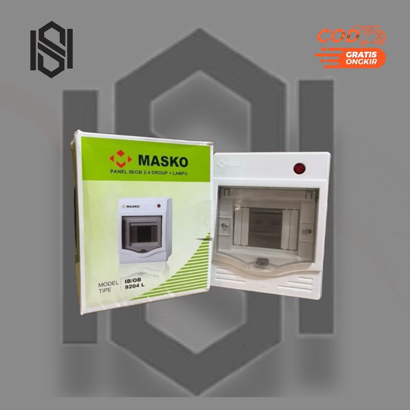 Jual MASKO BOX MCB 4 GRUP + Lampu 9104L 9104 Rumah MCB isi 4 IB INBOW ...