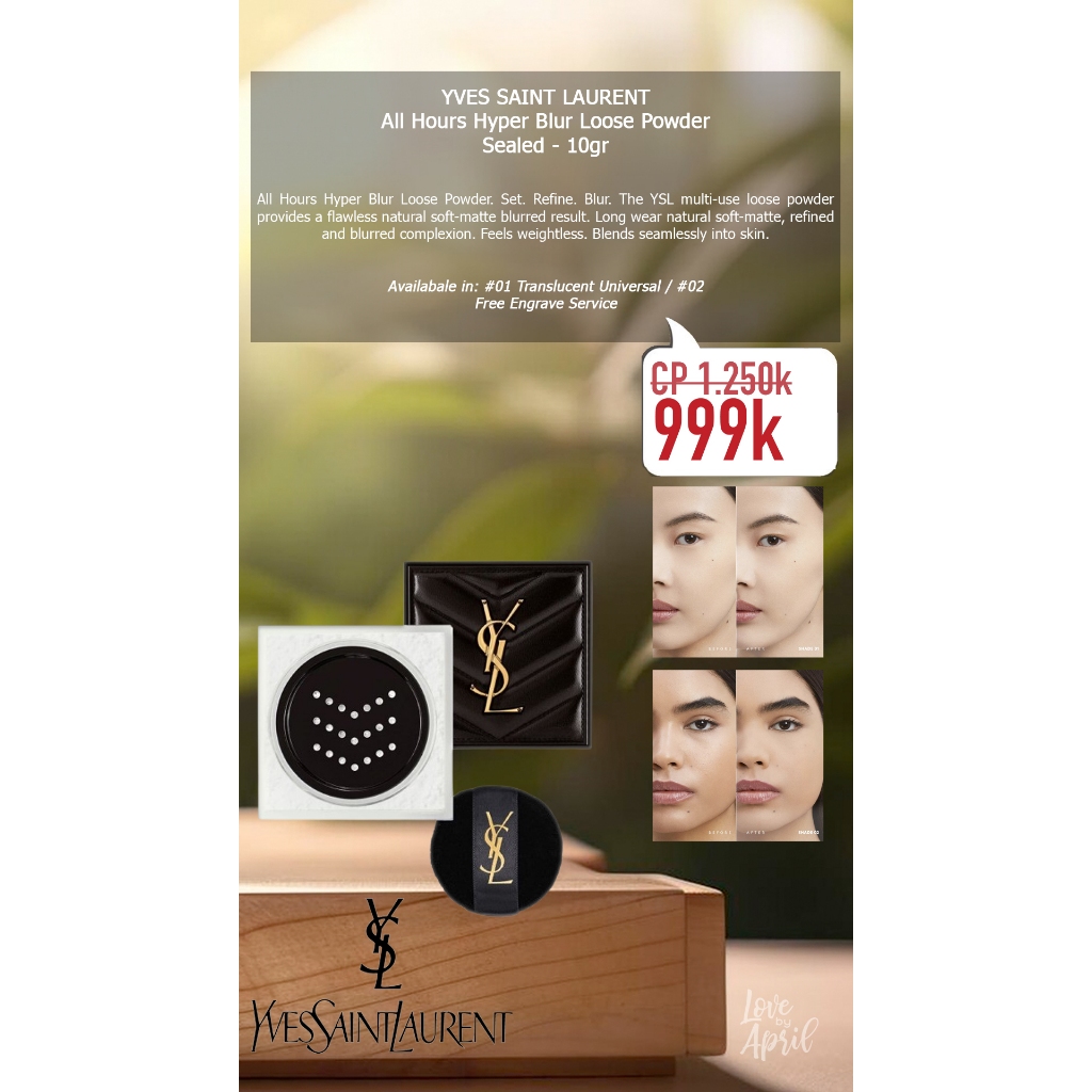 Jual YSL All Hours Hyper Blur Loose Powder 10g | Shopee Indonesia