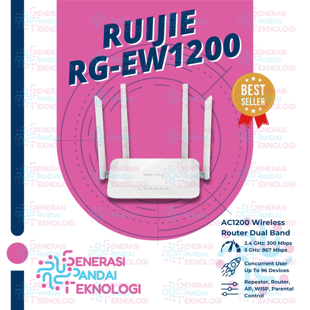 Jual RUIJIE EW-1200 AC1200 Dual Band Wireless Router | Shopee Indonesia