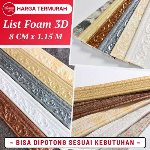 Jual Wall Border List / Wallborder Foam 3D Walpaper List Foam Stiker ...