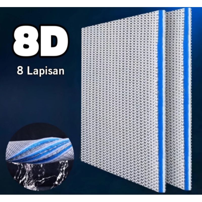 Jual Honeycomb 8D busa filter aquarium 8 lapisan ukuran 30x10 cm ...