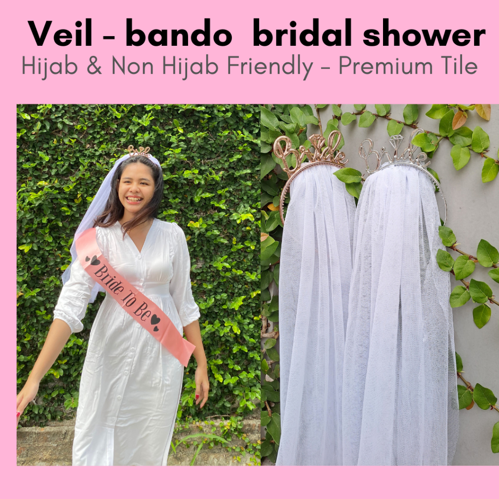 Jual Veil Bridal Shower Kerudung Pengantin Bisa Hijab Dan Non Hijab ...