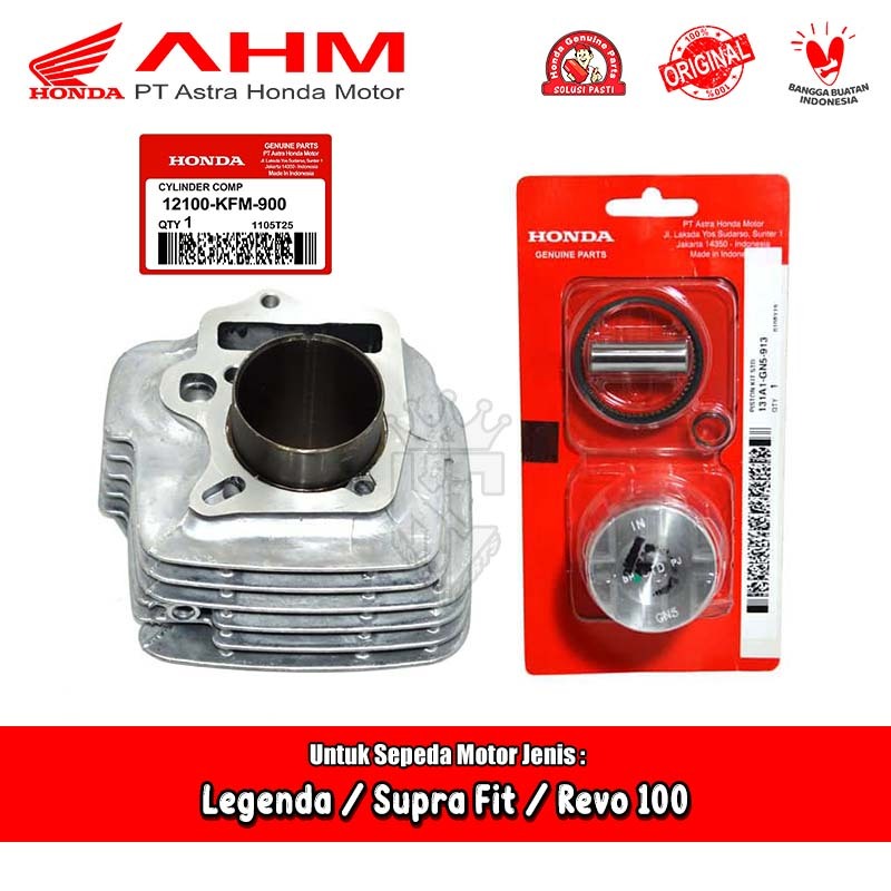 Jual Blok Seher Cylinder Komplit Kit Honda Legenda Supra Fit Lama New Revo 100 Original AHM ...