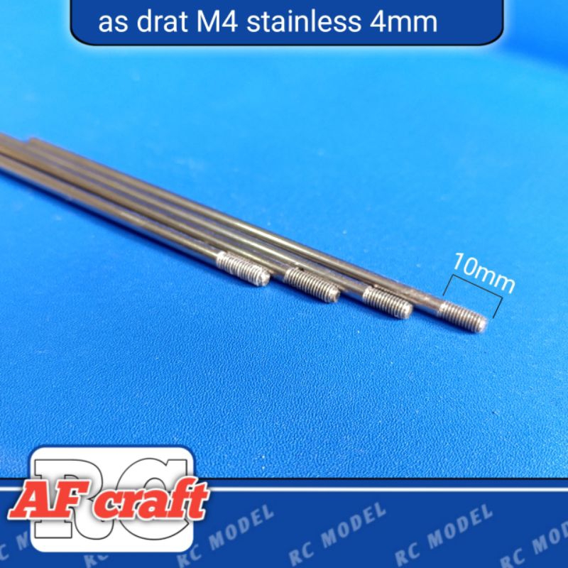 Jual AS 4mm drat m4 stainless 304 panjang 10cm 15cm | Shopee Indonesia