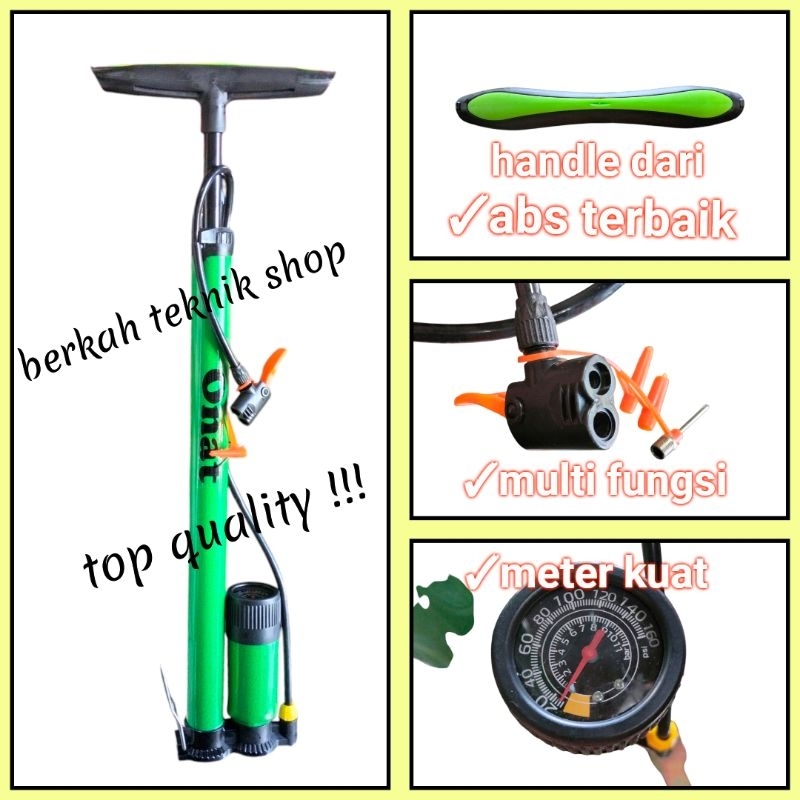 Jual POMPA SEPEDA ALOY /ALUMINIUM (tabung meter) utk sepeda motor mobil ...