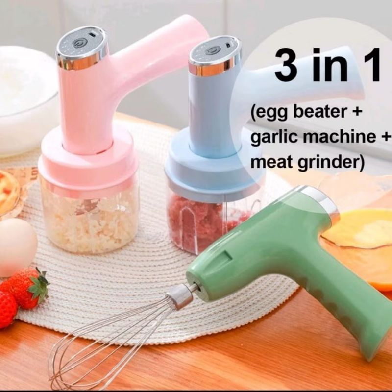 Jual Blender Mixer Mini 3 in 1 USB Hand Mixer Elektrik Mikser Adonan ...