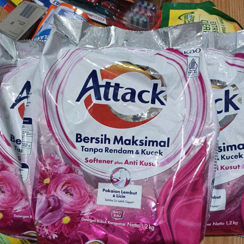 Jual Attack Deterjen Plus Softener Bubuk 800gr 750gr 1200gr 1,2kg ...