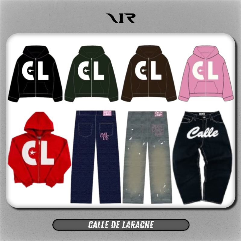 Jual CALLE DE LARACHE ZIP HOODIE • DENIM | Shopee Indonesia