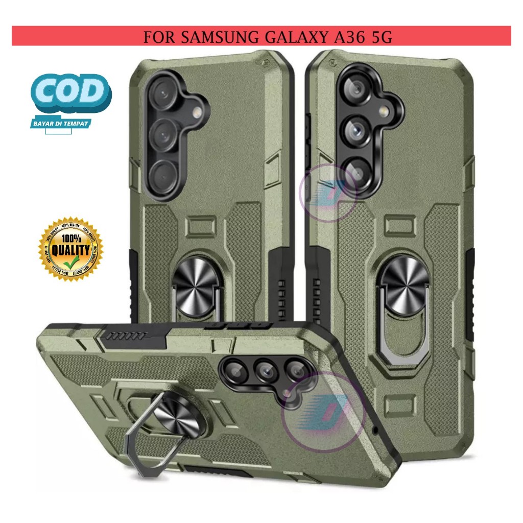 Jual Samsung Galaxy A36 5G Case - Premium Hard Case with Ring Armor and ...