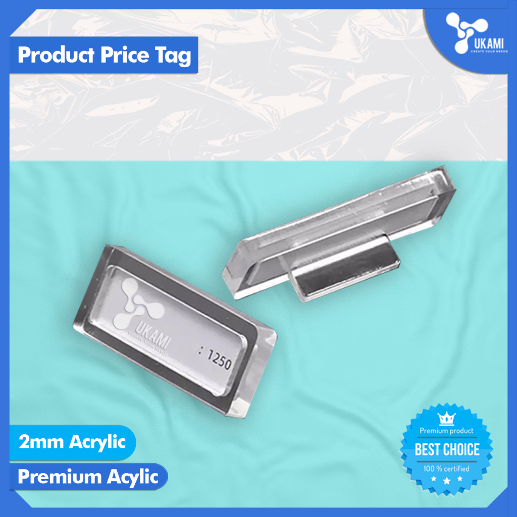 Jual UKAMI - Akrilik Product Price Tag Label Harga Slip / Label Nama ...