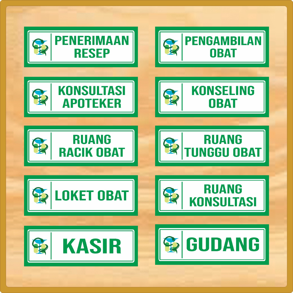 Jual Aneka Stiker Apotek/Farmasi | Stiker Penerimaan Resep / Konsultasi ...