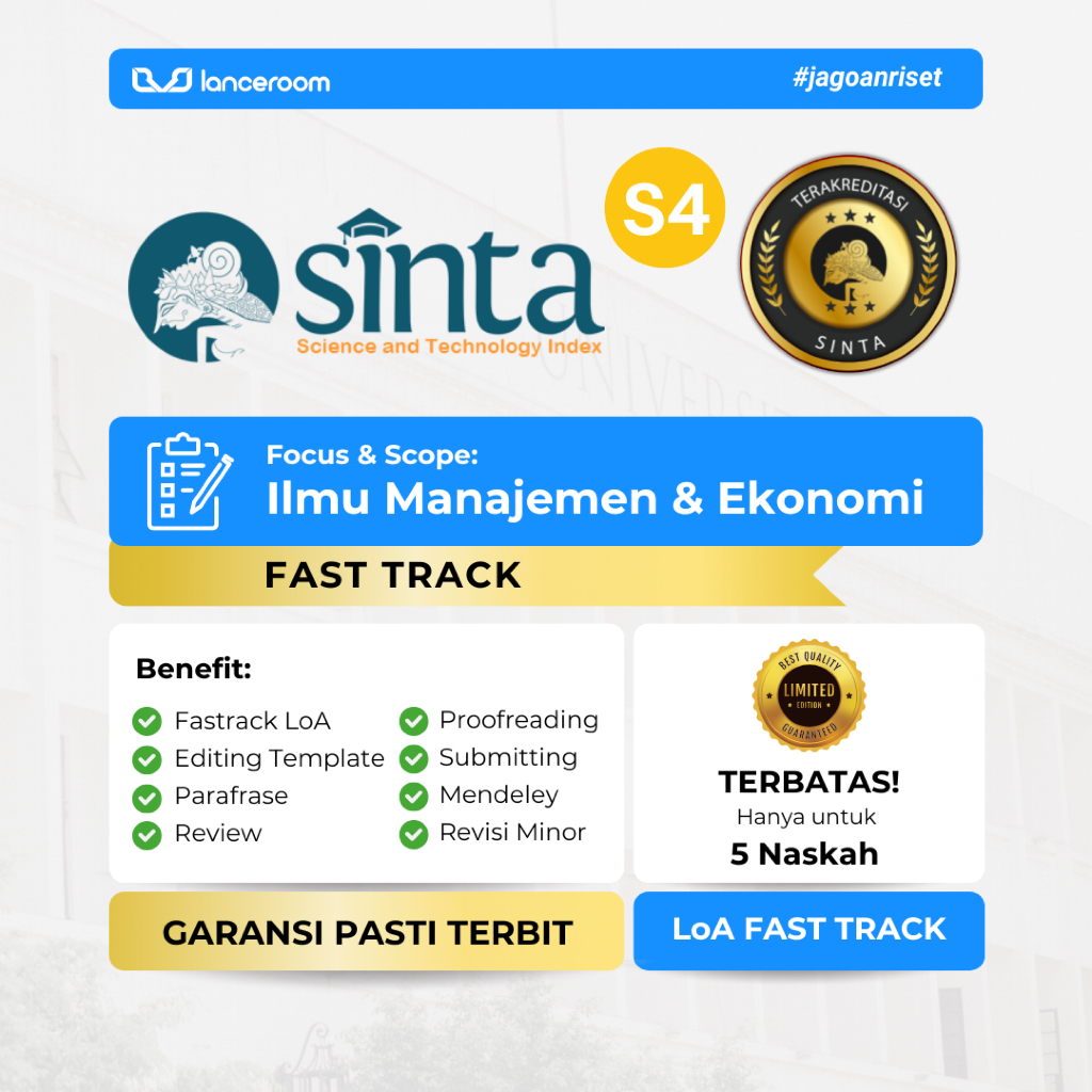 Jual Publikasi Jurnal Sinta 4 Fast Track Ilmu Manajemen & Ekonomi LoA Cepat dan Fastrack Garansi ...