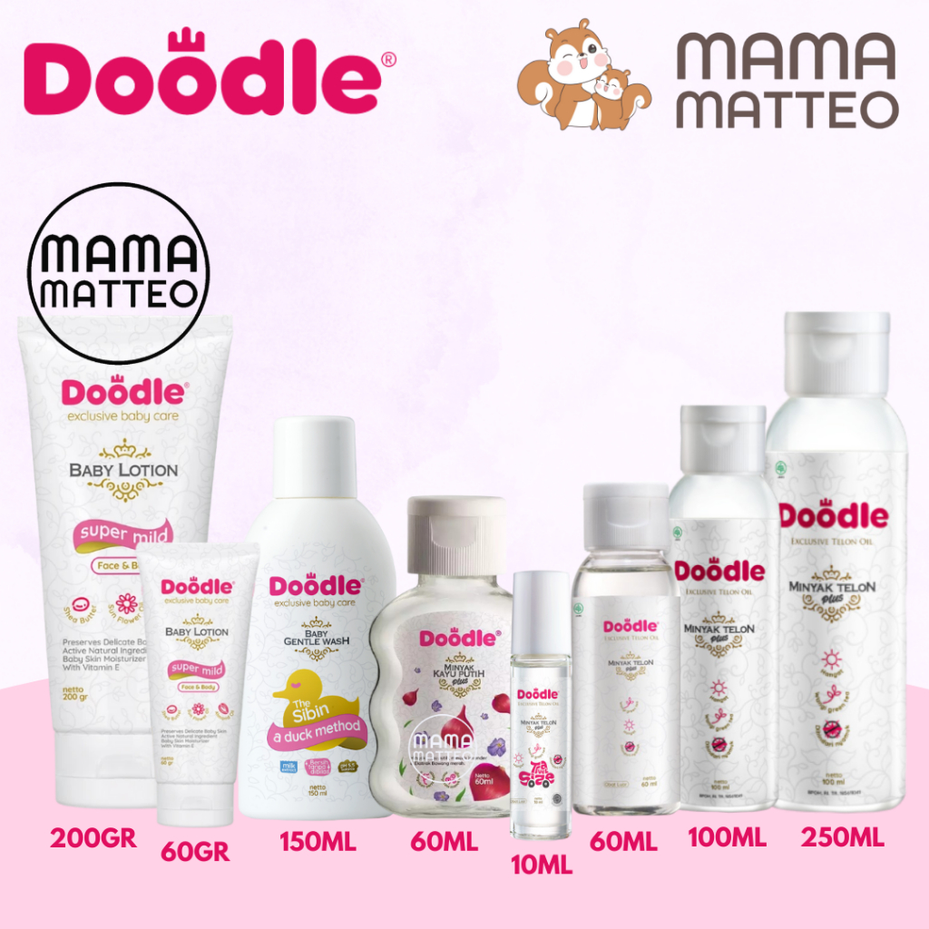 Jual DOODLE Minyak Telon Kayu Putih Roll On Travel Size Face & Body ...