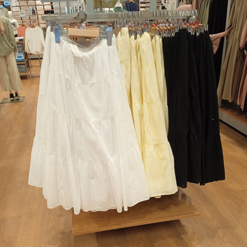 Jual UNIQLO Paneled Skirt Rok Panel Polos up to XXL Original | Shopee ...