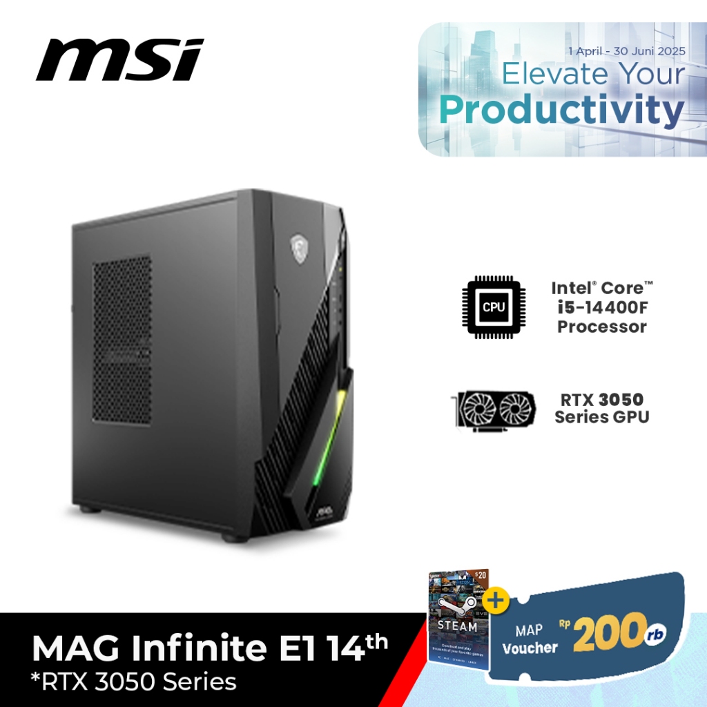 Jual MSI MAG Infinite E1 14th (I5 14400F, RTX 3050, 16GB DDR5, SSD ...