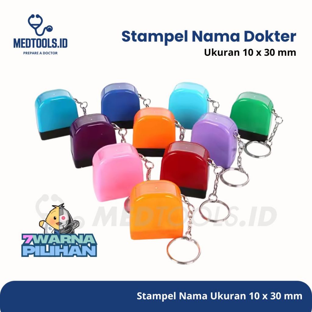 Jual Stampel Nama Dokter [ Stampel Dokter / Perawat / Apoteker Bentuk Gantungan Kunci ...