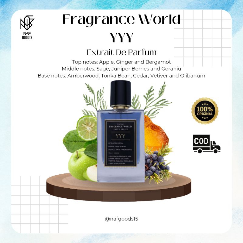 Jual Fragrance World Prive Series YYY for Men Extrait de Parfum 70 ML ...