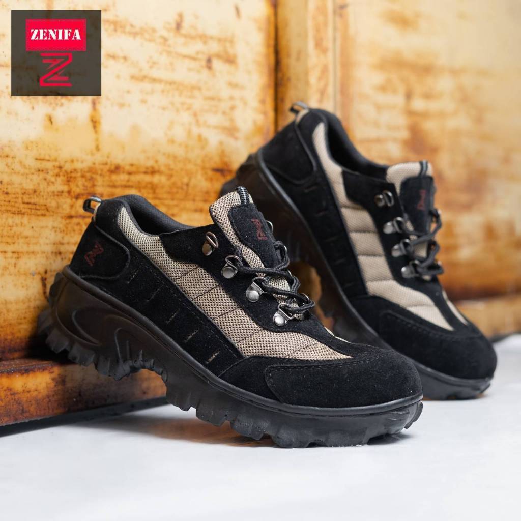 Jual Sepatu Safety Low Boots Pria Sefty Abu Hitam Uk 39-43 | Shopee ...