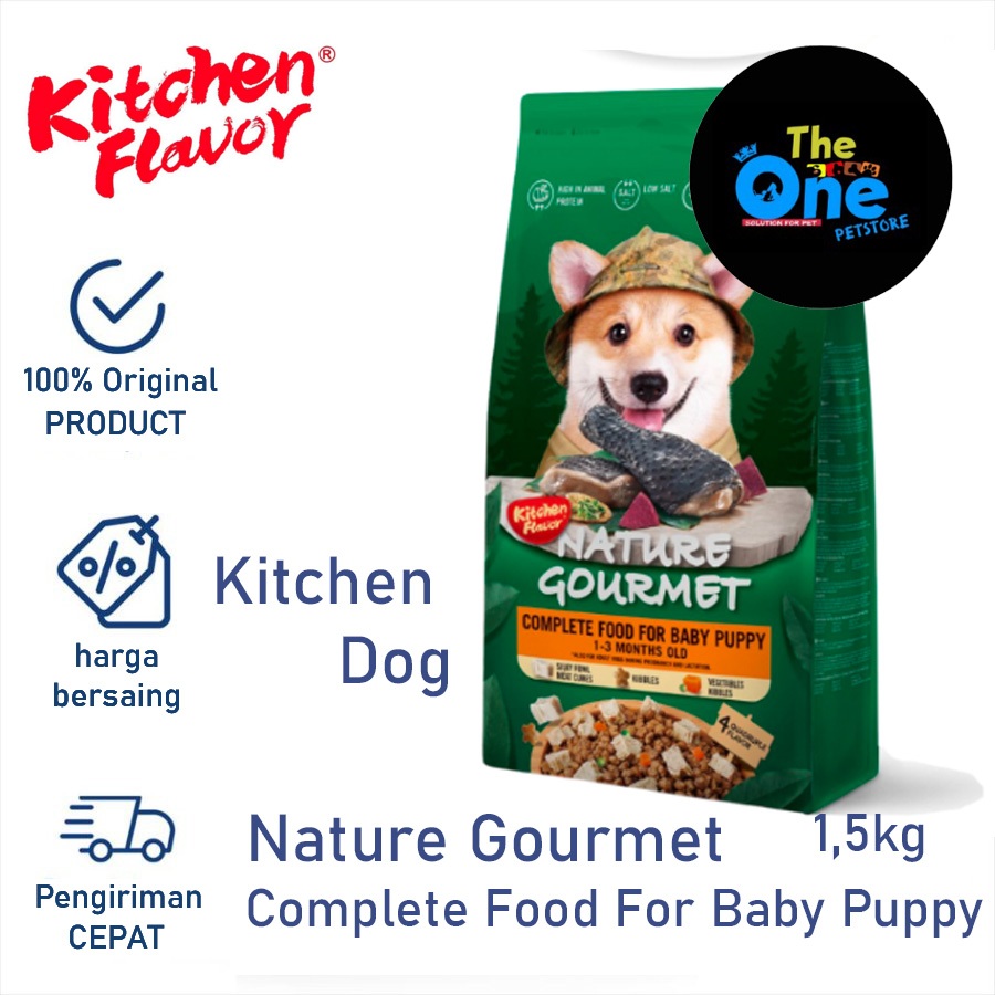Jual Kitchen Flavor BABY PUPPY 1.5kg Black Chicken Anjing Pakan Dog ...