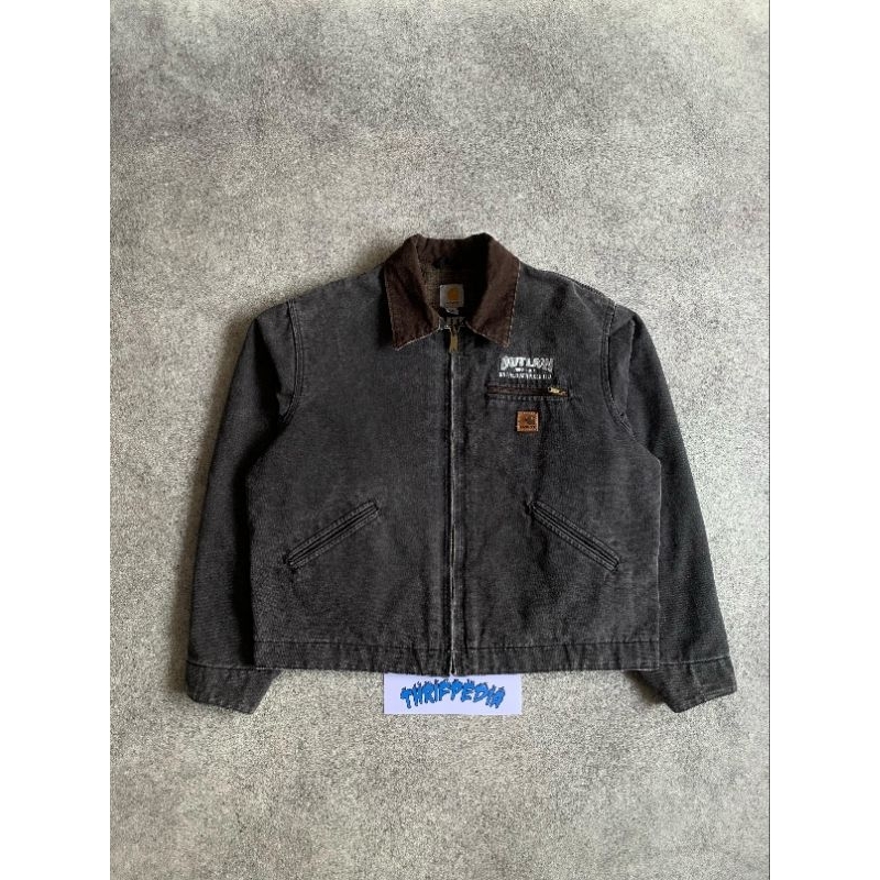 Jual carhartt J97 black faded Detroit jacket vintage 2000s | Shopee Indonesia