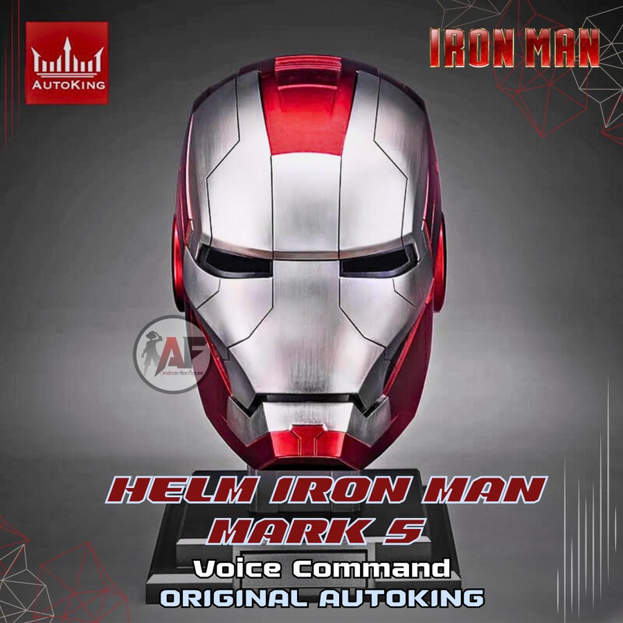 Jual Iron Man Helmet 1:1 Mark 5 Voice Command Original AutoKing ...