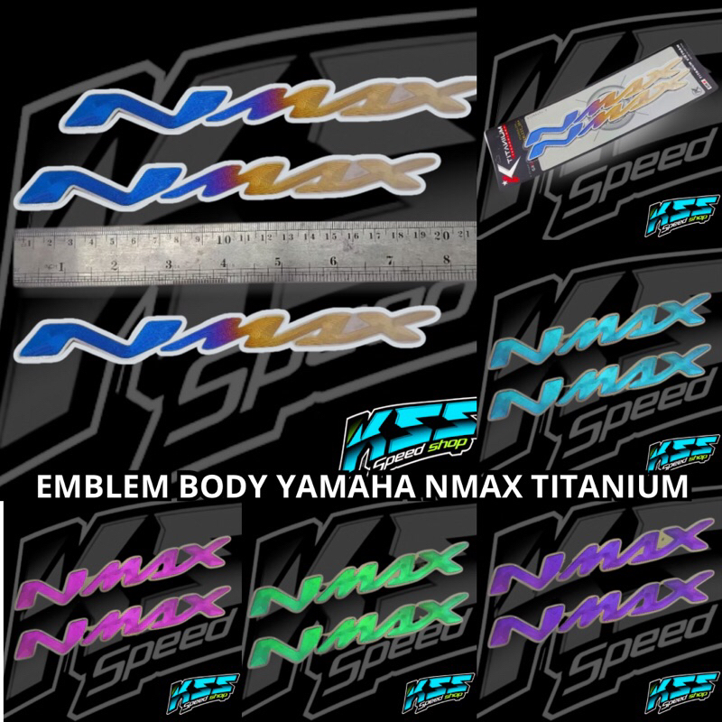 Jual Emblem Body Yamaha Nmax titanium gr5 original warna lengkap emblem ...