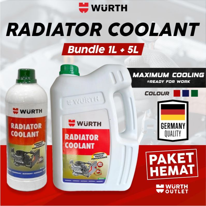 Jual WURTH Air Radiator Coolant BUNDLE 1L + 5L Cairan Pendingin Mesin ...