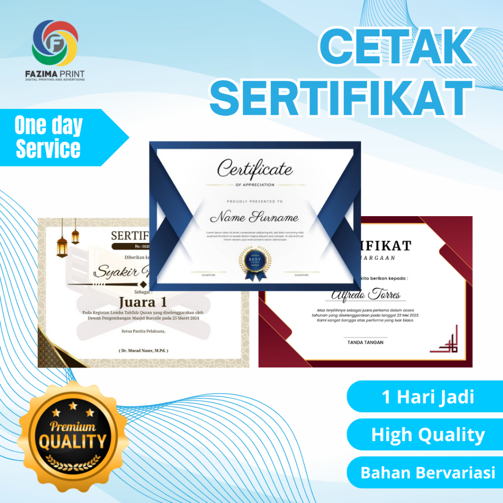 Jual SERTIFIKAT / PIAGAM Ukuran A4 MURAH | Shopee Indonesia