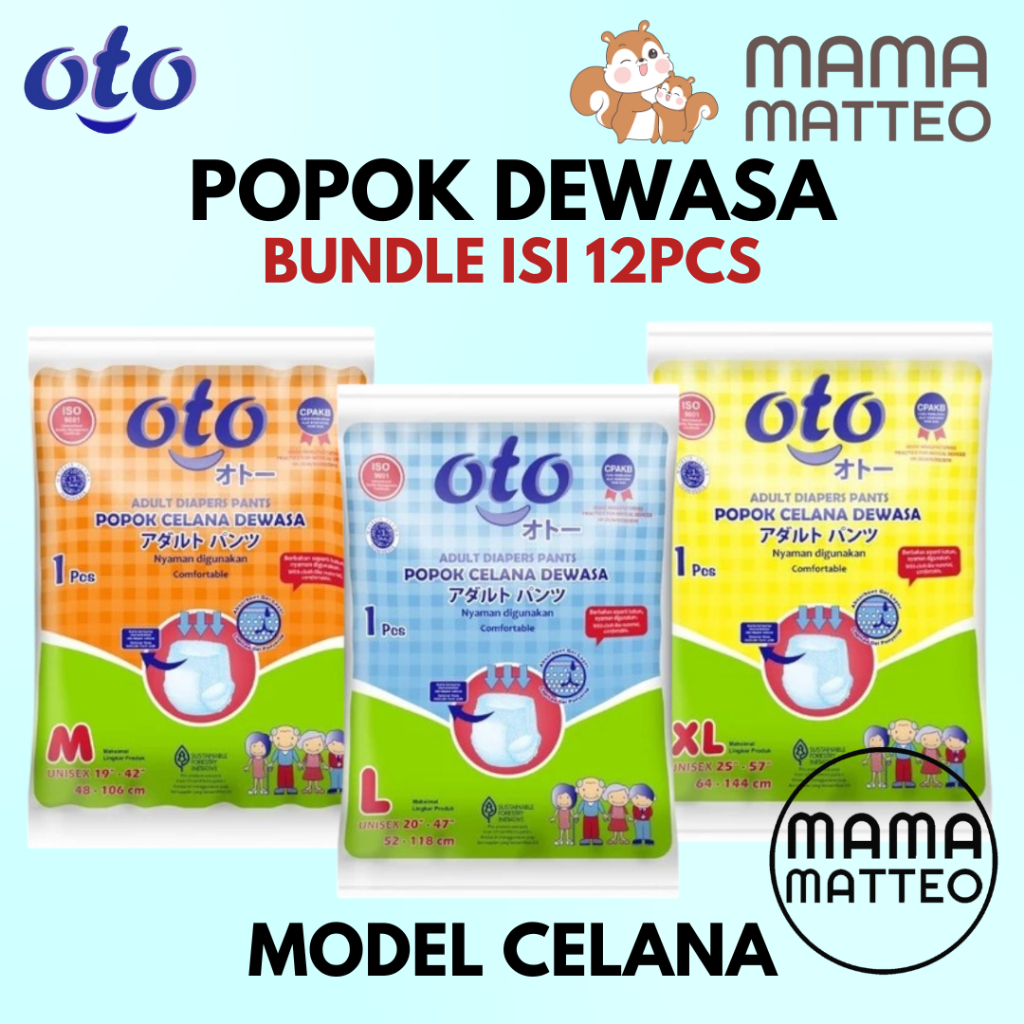 Jual OTO Adult Diapers Pants Size M L XL BUNDLE / Popok Model Celana Orang Dewasa Manula Lansia ...