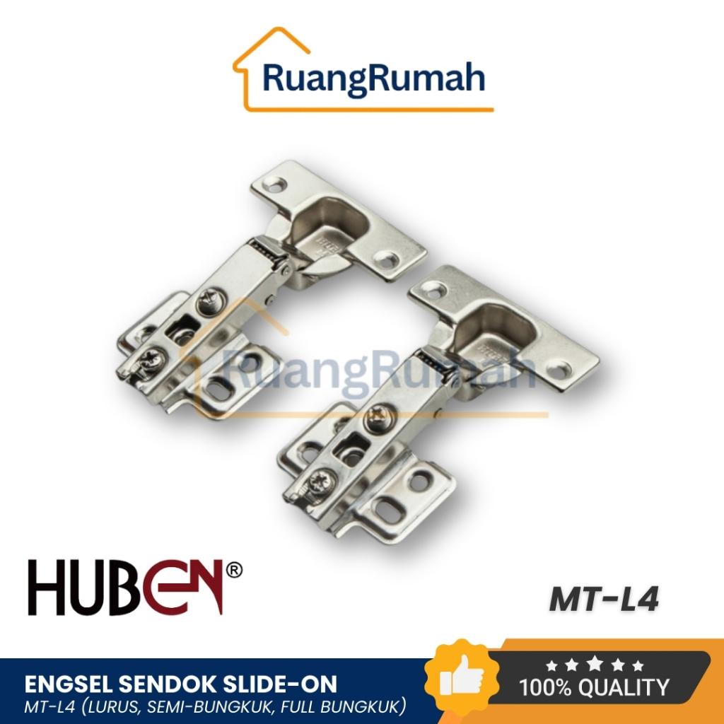 Jual (1 Pasang) Engsel Sendok Slide On MT-L4 HUBEN Engsel Lemari Laci ...